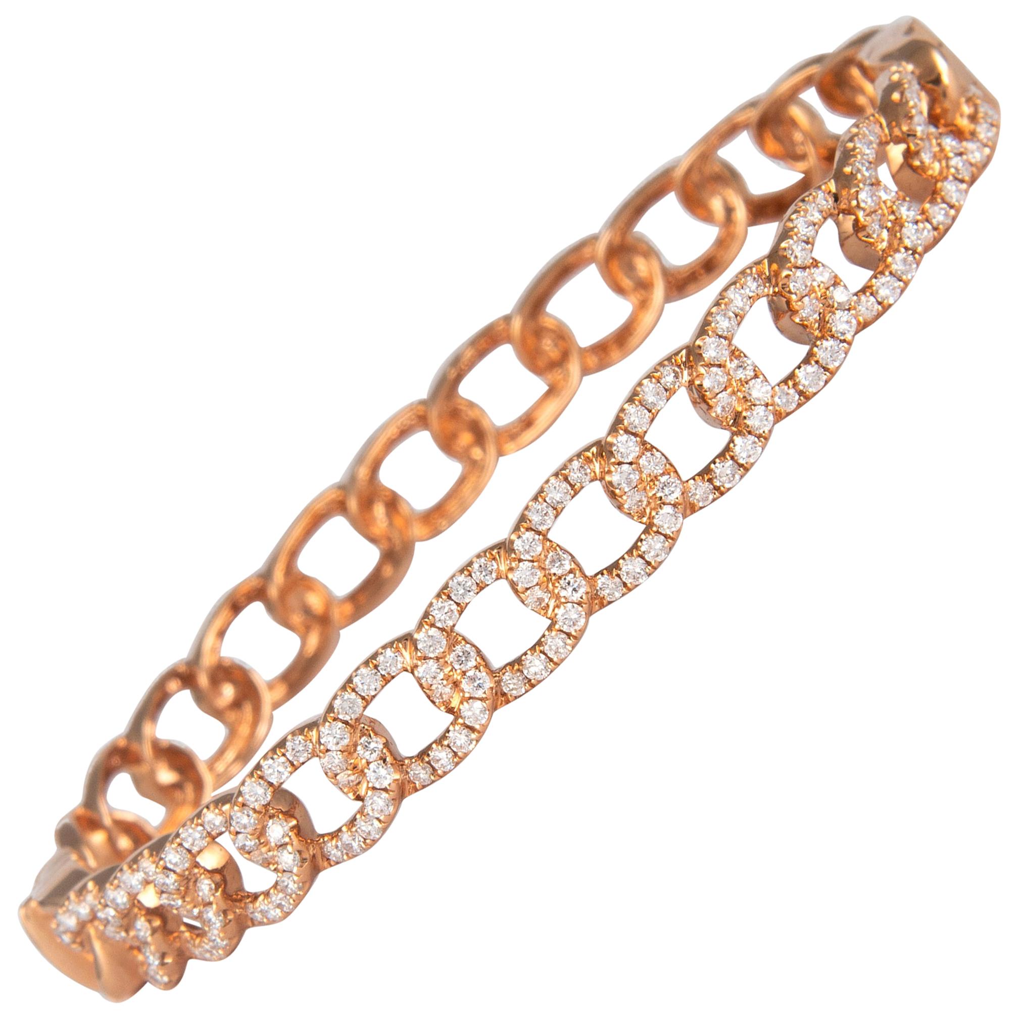 1.79 Carat Diamond Bengal 18 Karat Yellow Gold Open Clasp For Sale at ...