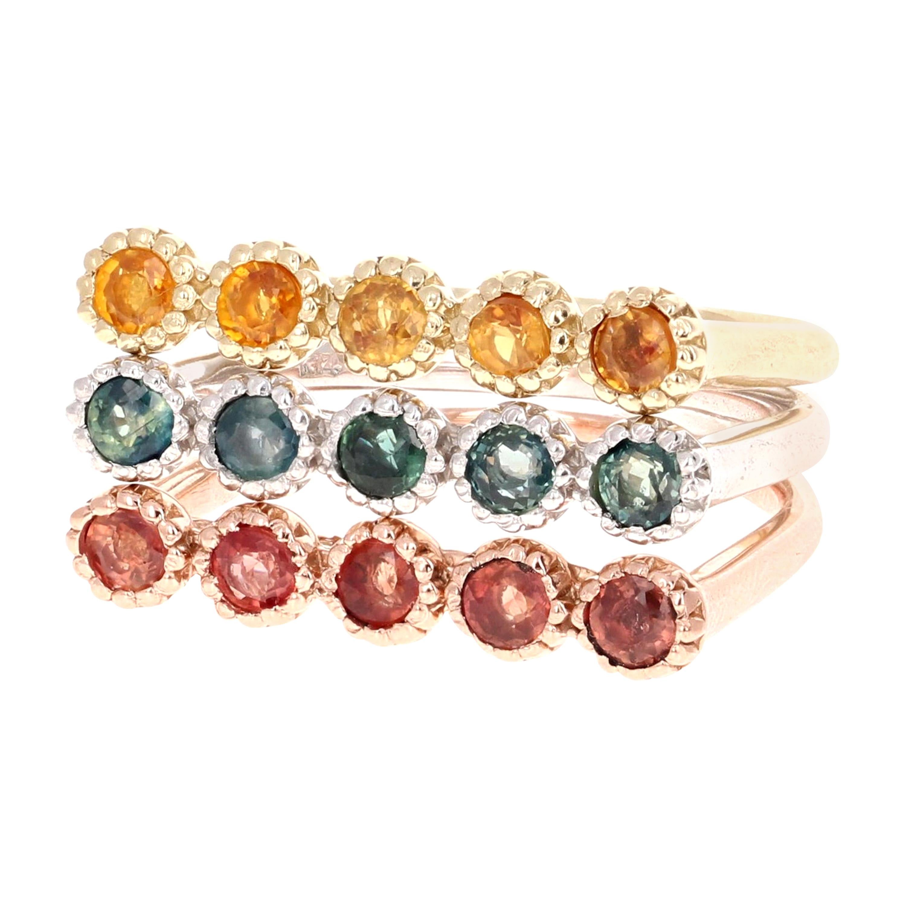 Multi Color Wedding Bands For Sale at 1stDibs