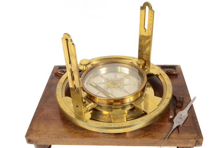 1780s Cole Fecit Brass Antique Surveyor's Transit Theodolite ...