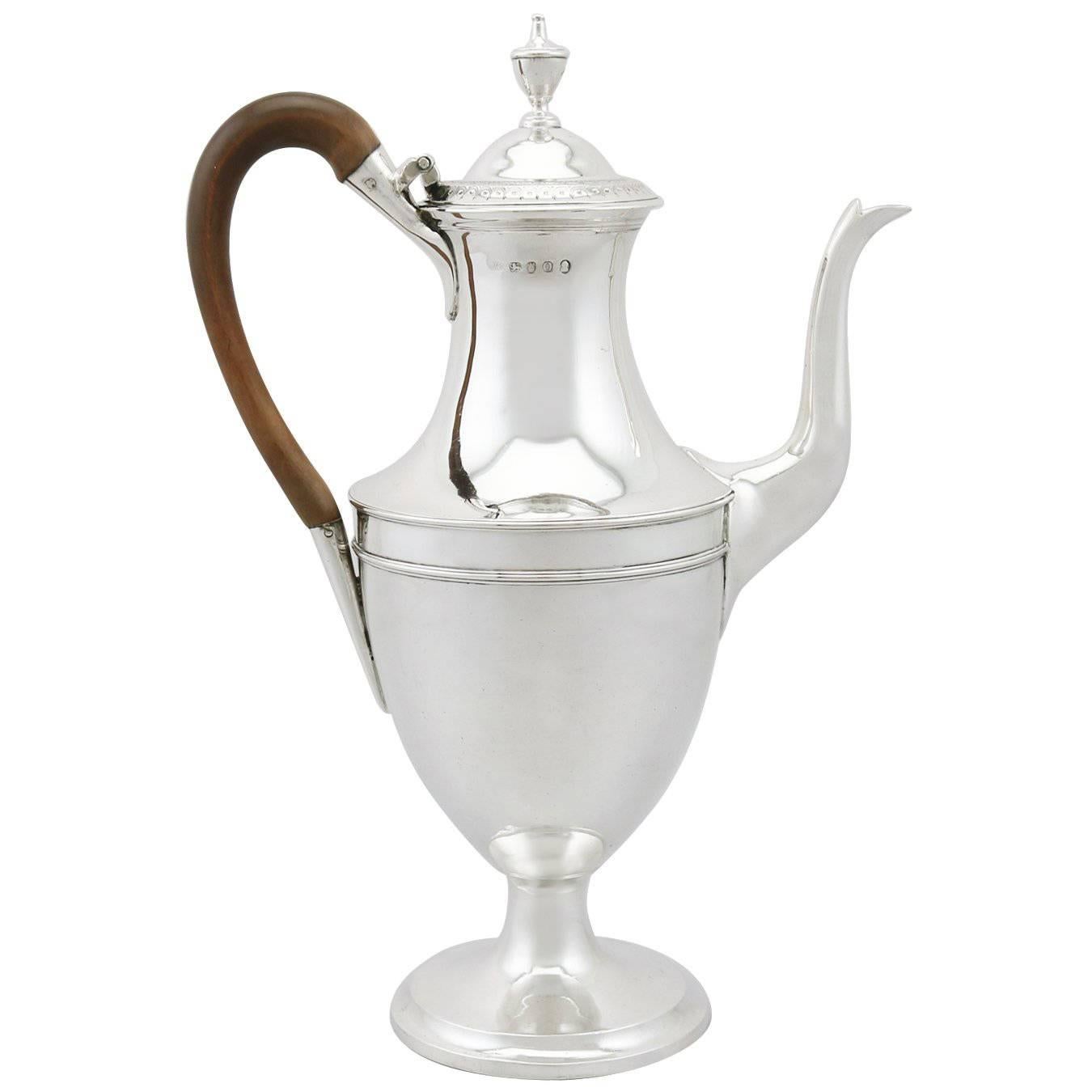 1780s Georgian Sterling Silver Coffee Pot at 1stDibs