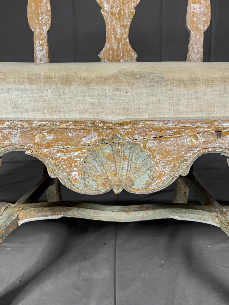 1780's Swedish Rococo Settee For Sale at 1stDibs