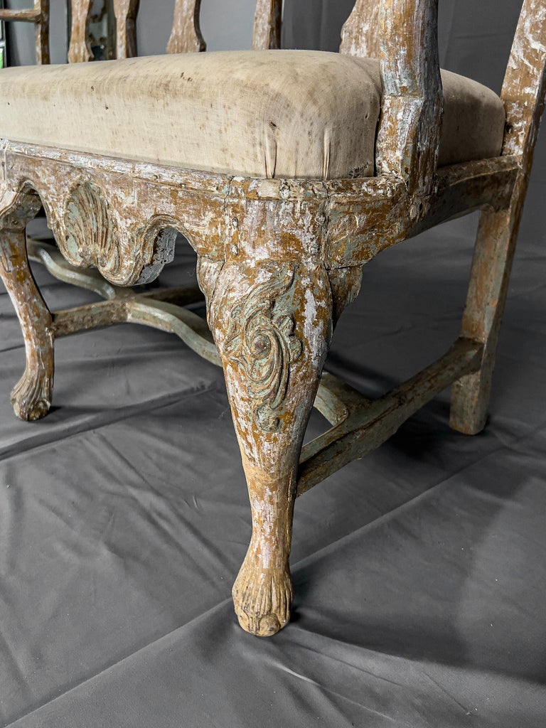 1780's Swedish Rococo Settee For Sale at 1stDibs