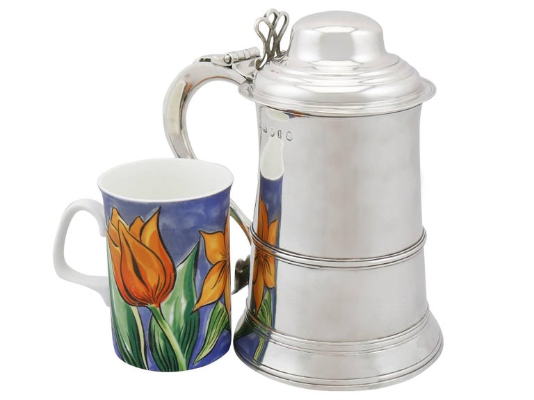 1788 Antique Sterling Silver Tankard at 1stDibs