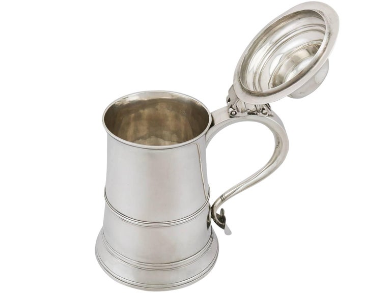 1788 Antique Sterling Silver Tankard at 1stDibs