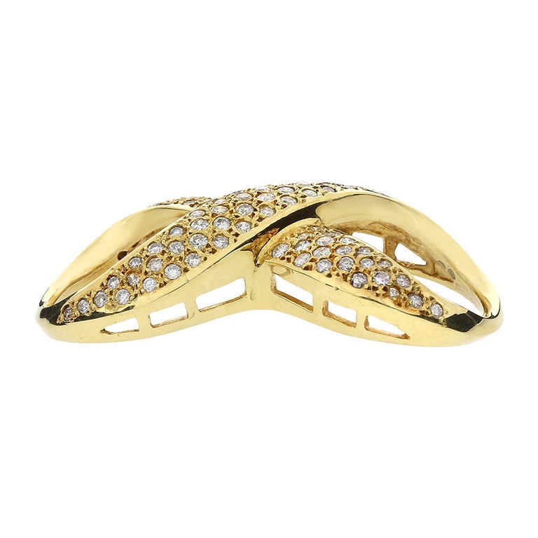 1.79 Carat Total Weight Diamond 14K Infinity Slide Pendant For Sale at ...