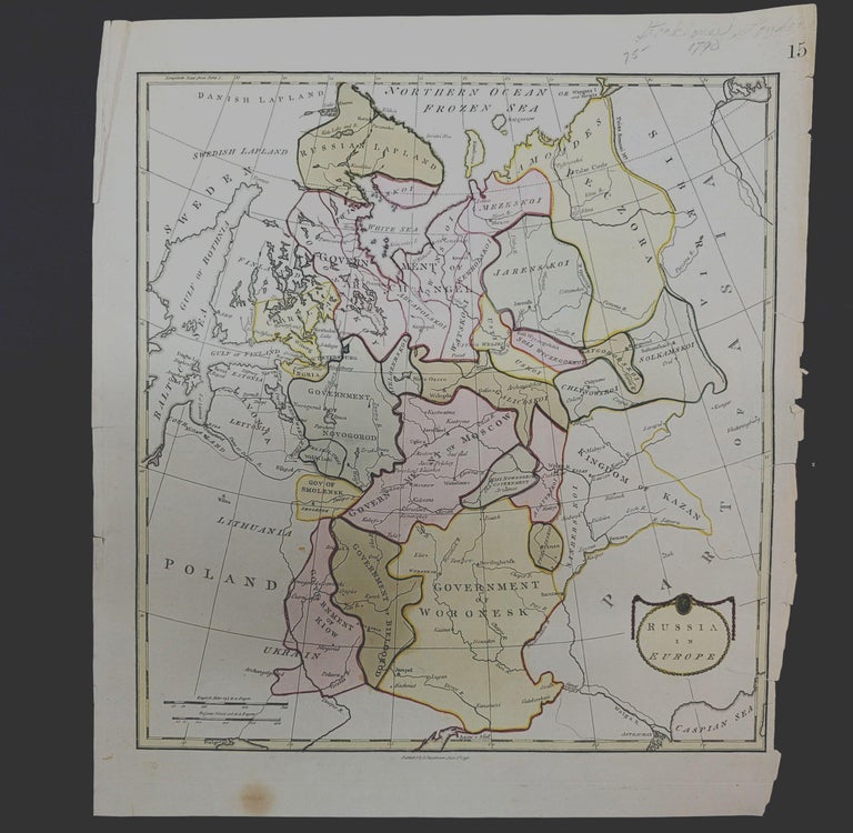1790 Thomas Stackhouse Map, Entitled "Russia in Europe," , Ric.a004 For ...