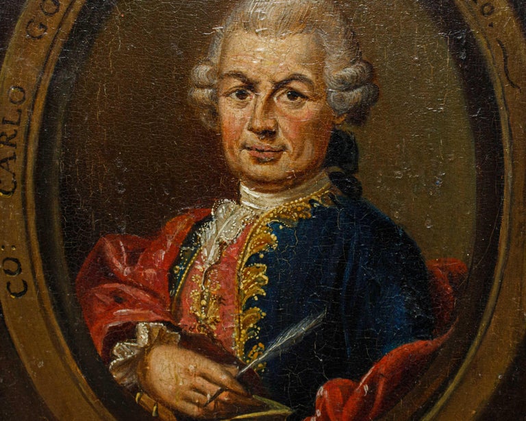 1794 Portrait of Carlo Gozzi Painting Oil Panel by Peter Mequignon For ...