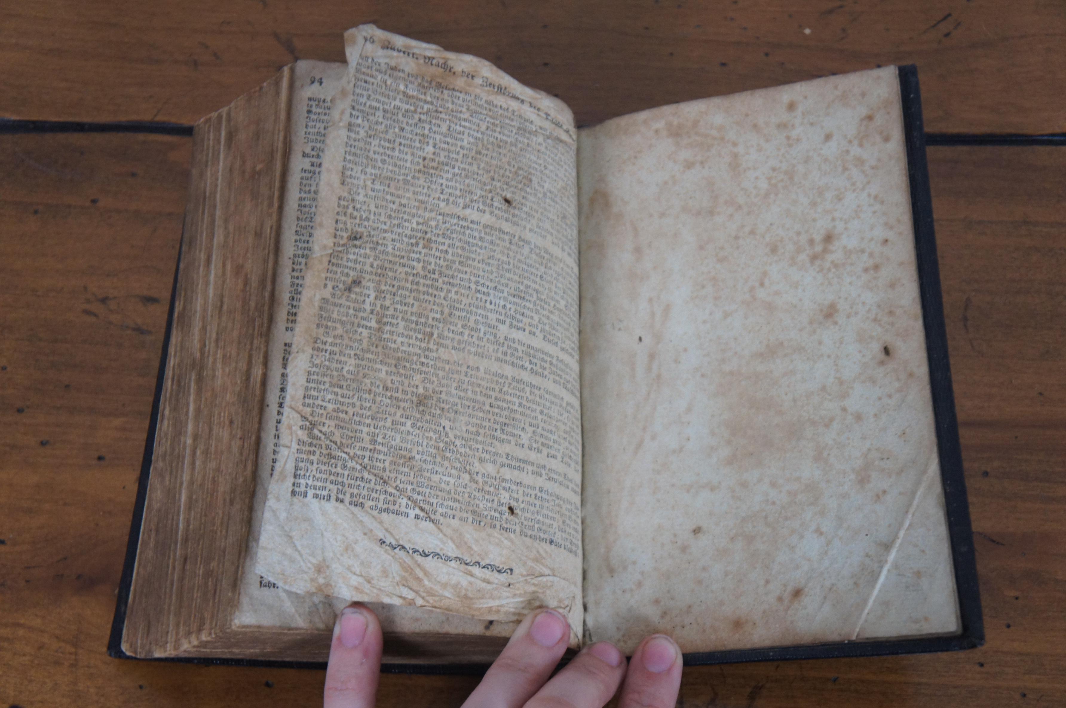 1798 Antique 18thC German Lutheran Evangelical Hymnal Gesangbuch Song ...