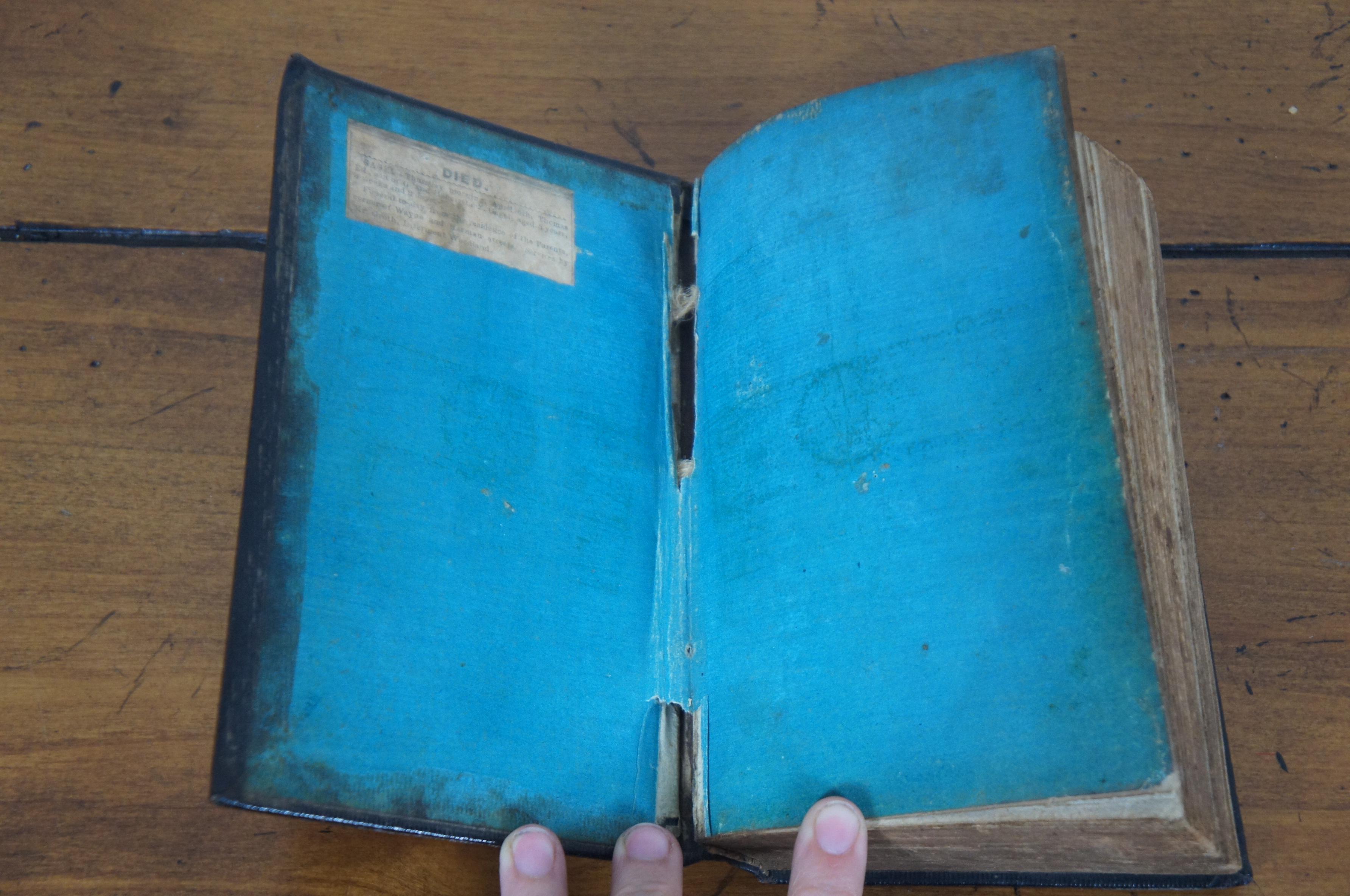 1798 Antique 18thC German Lutheran Evangelical Hymnal Gesangbuch Song ...