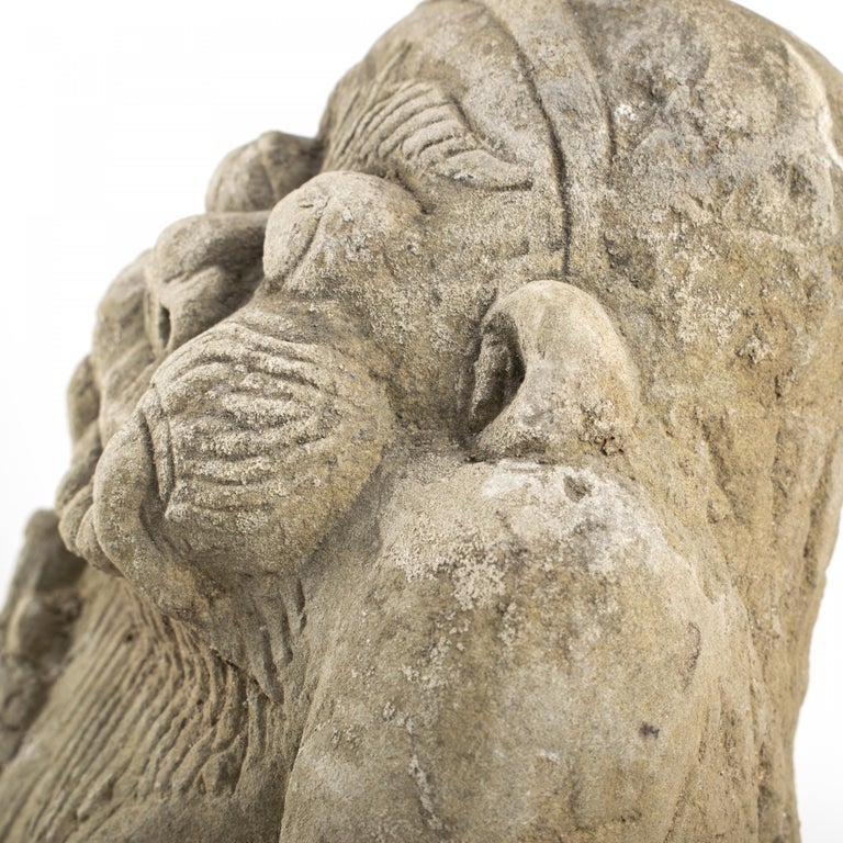 17th-18th Century Carved Sandstone Temple Sculpture of Demon from Burma ...