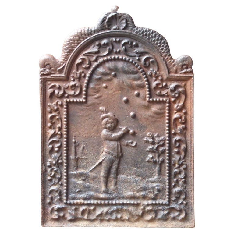 17th-18th Century Dutch Bubble Blower Fireback at 1stDibs