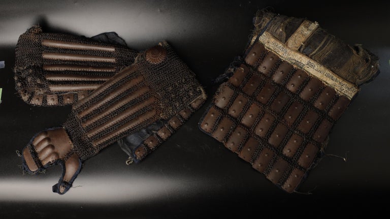 17th-18th Century Edo Period Samurai Armour Sangu Parts, 'Haidate and ...
