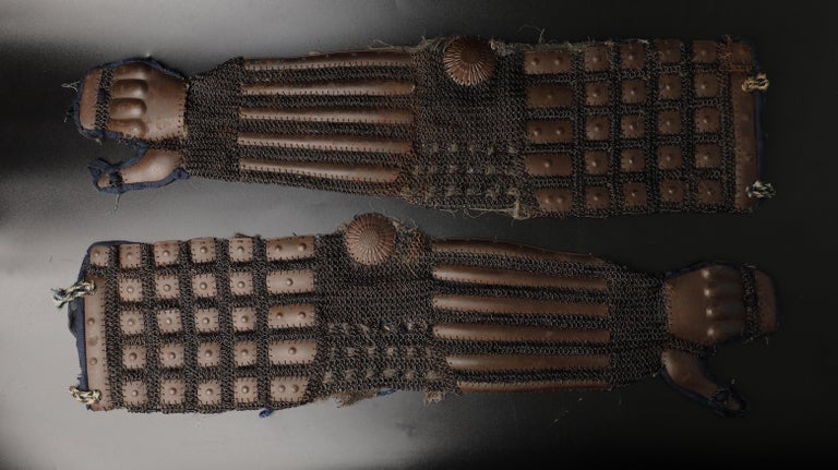 17th-18th Century Edo Period Samurai Armour Sangu Parts, 'Haidate and ...