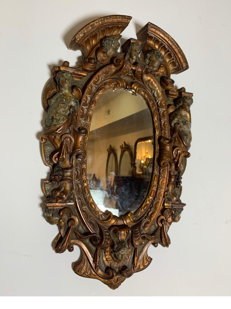17th-18th Century Mixed Metal Italian Renaissance Mirror, Made in ...