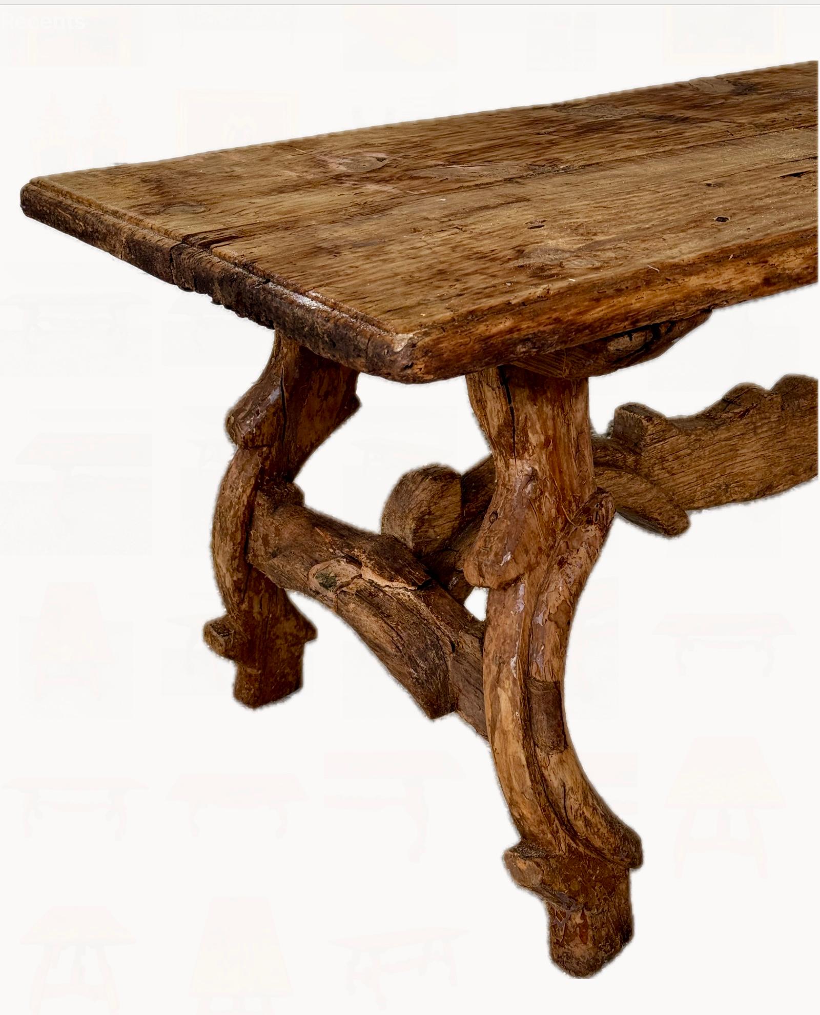 17th/18th Century Spanish Colonial Trestle Table For Sale at 1stDibs