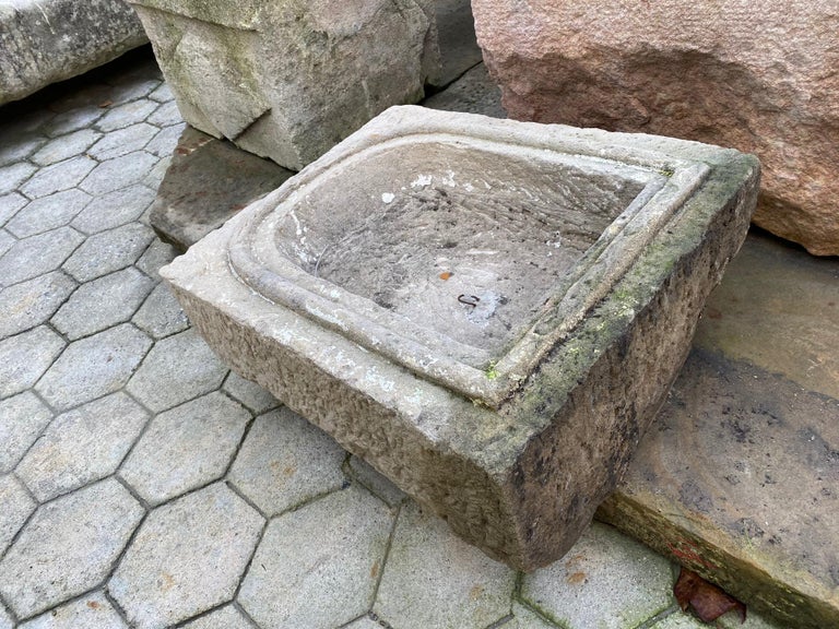 Hand Carved Stone Container Niche Decorative Object Planter Sink Basin ...