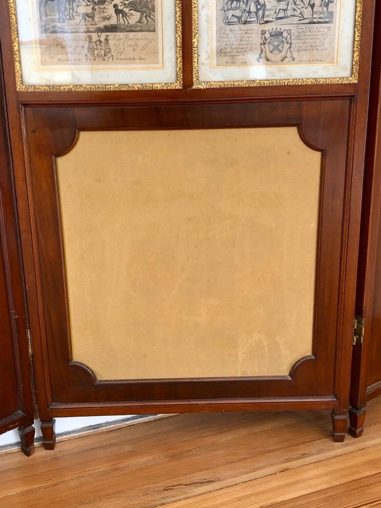 Set of 24 Engravings by Richard Blome Framed in Pair of Regency Screens ...