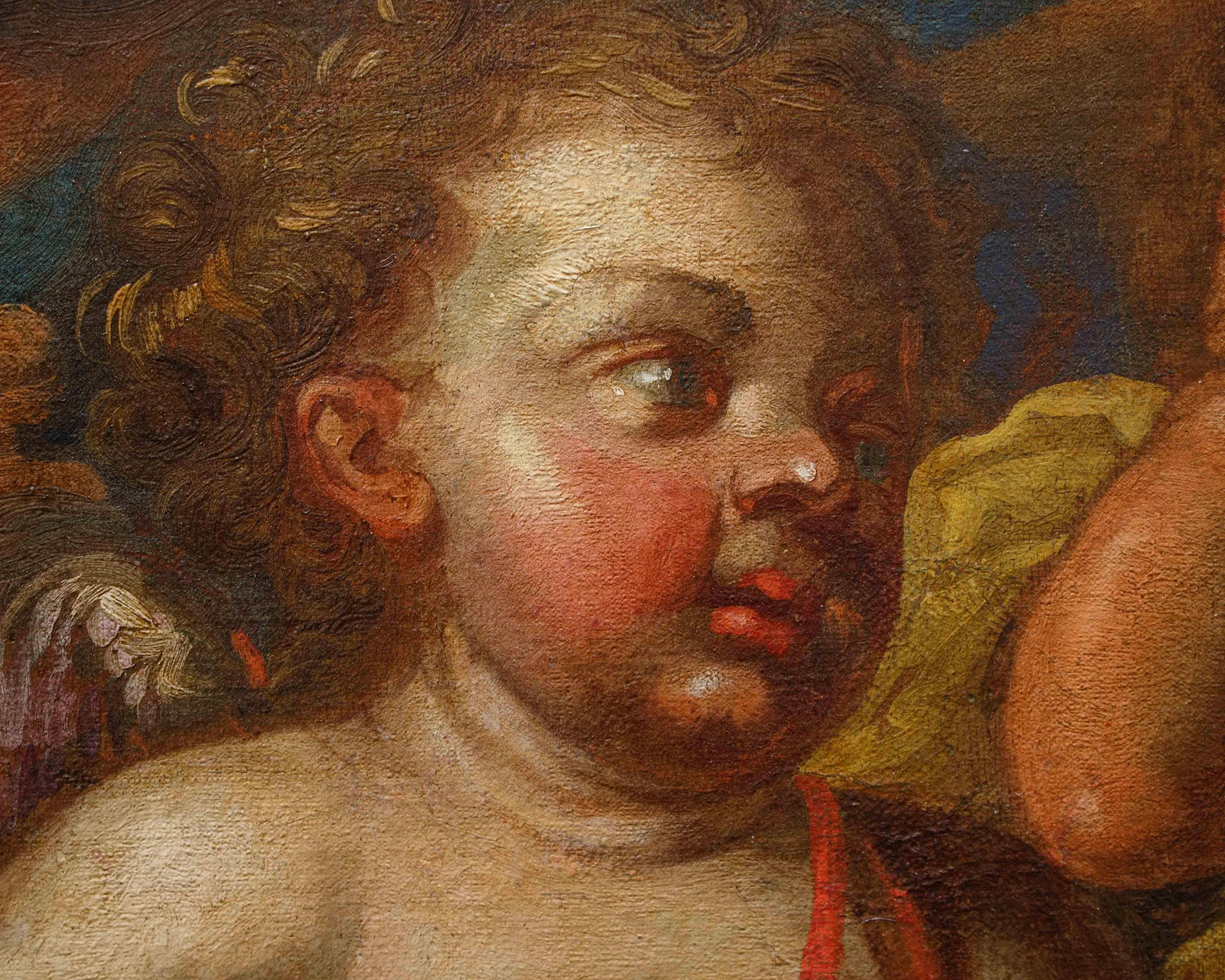 XVII secolo Allegoria della guerra (Triade di Putti) Olio su tela ...