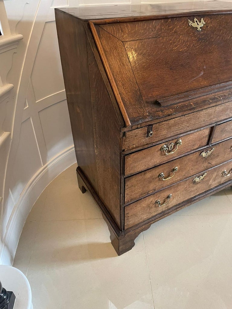 17th Century Antique Quality Oak Bureau with Outstanding Interior For ...