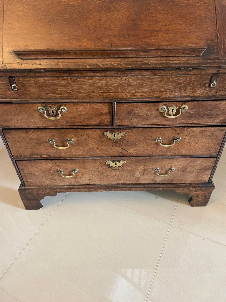 17th Century Antique Quality Oak Bureau with Outstanding Interior For ...