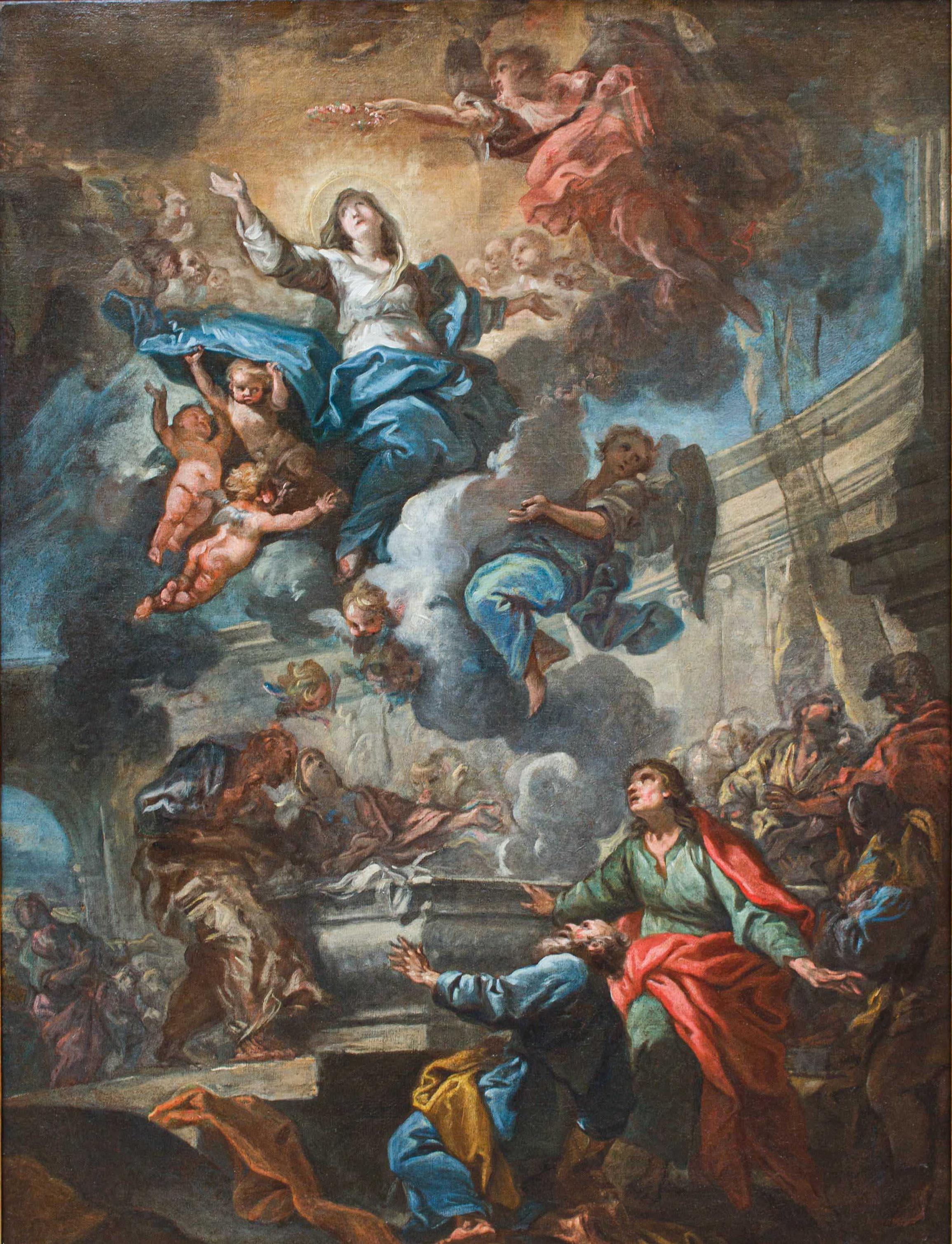 17th Century Assumption of the Virgin Oil on Canvas by Coli and ...