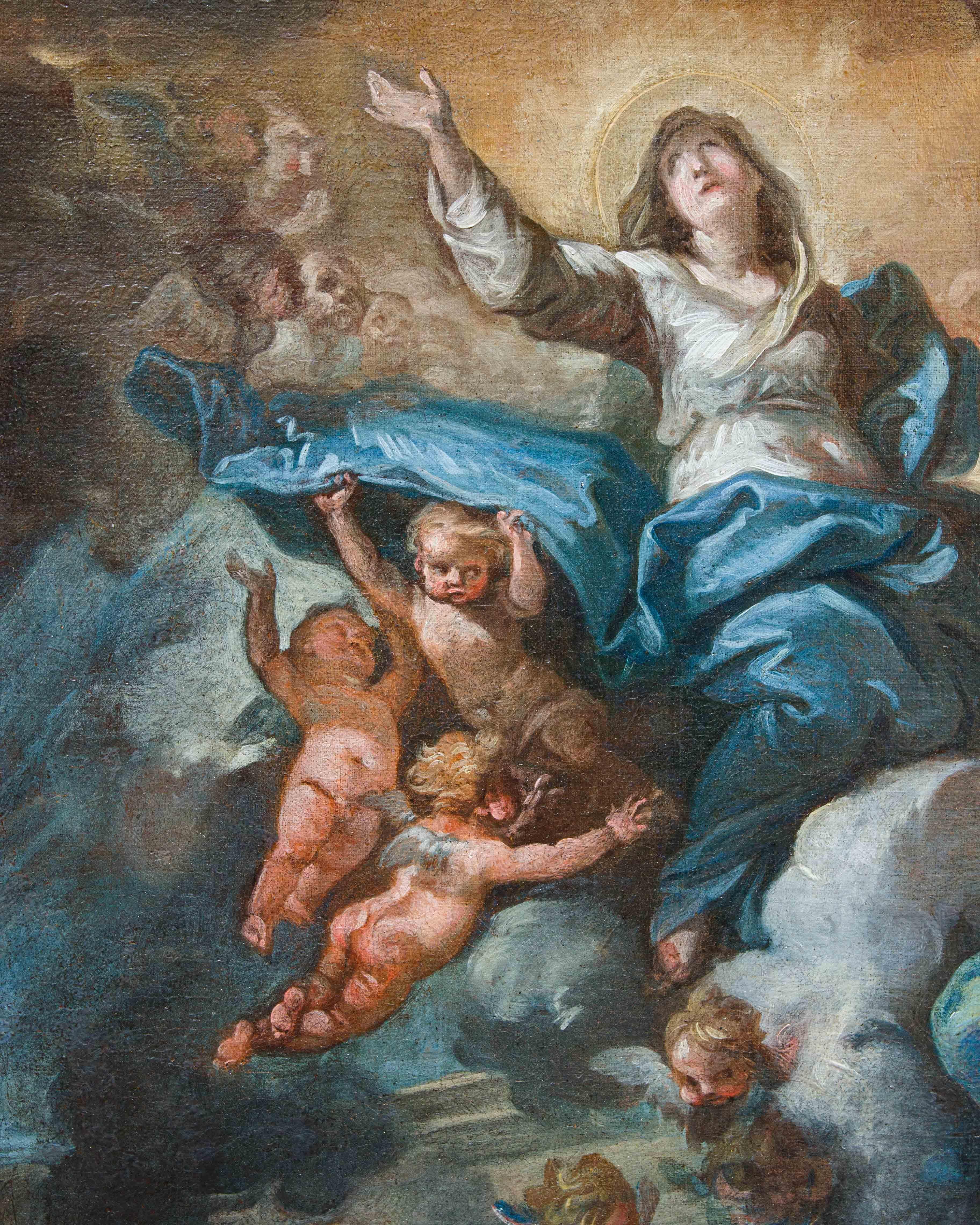 17th Century Assumption of the Virgin Oil on Canvas by Coli and ...