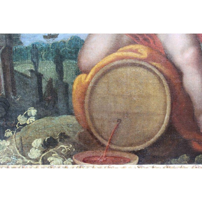 17th Century Bacchus Tuscan School Painting Oil on Canvas at 1stDibs