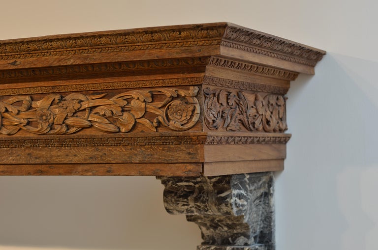 Unique 17th Century Baroque Dutch Fireplace For Sale at 1stDibs