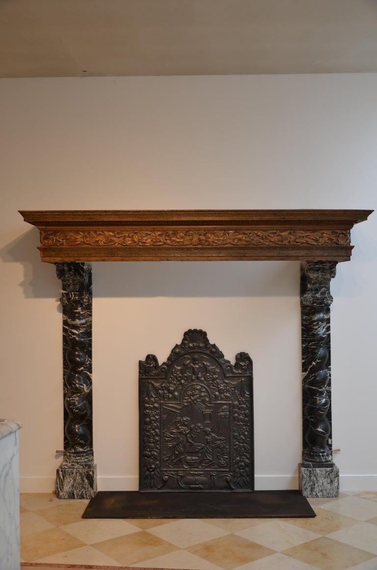 Unique 17th Century Baroque Dutch Fireplace For Sale at 1stDibs