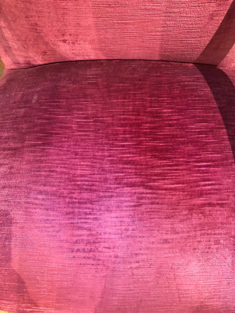 17th Century Baroque French Provincial Raspberry Red Upholstered Walnut ...