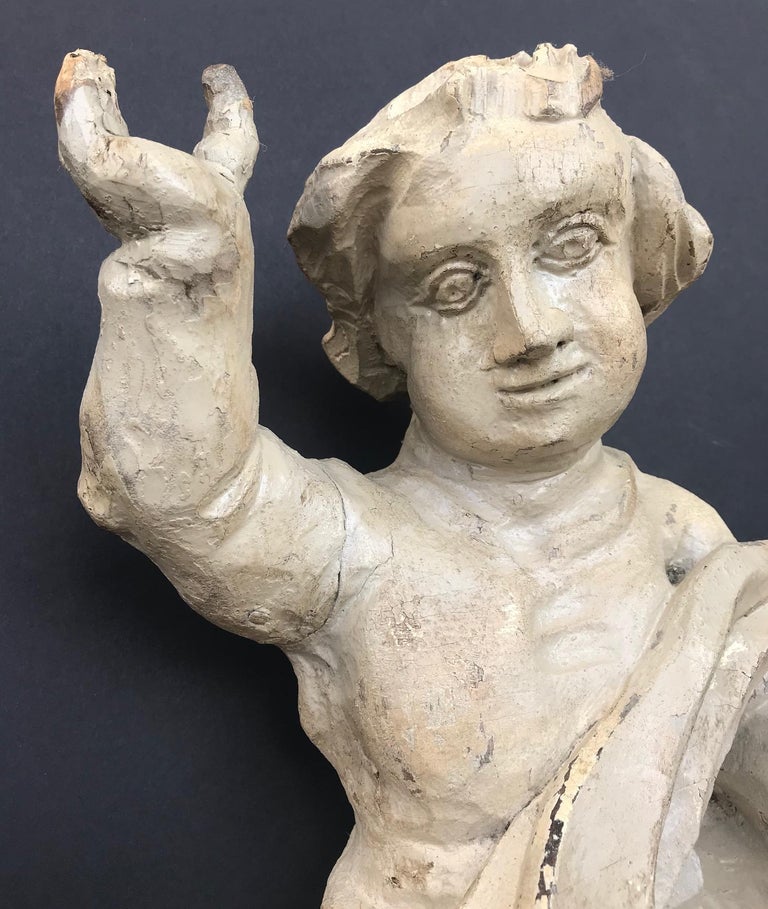 Baroque Hand Carved Putto, Ecclesiastical Corbel Angel Bavarian ...