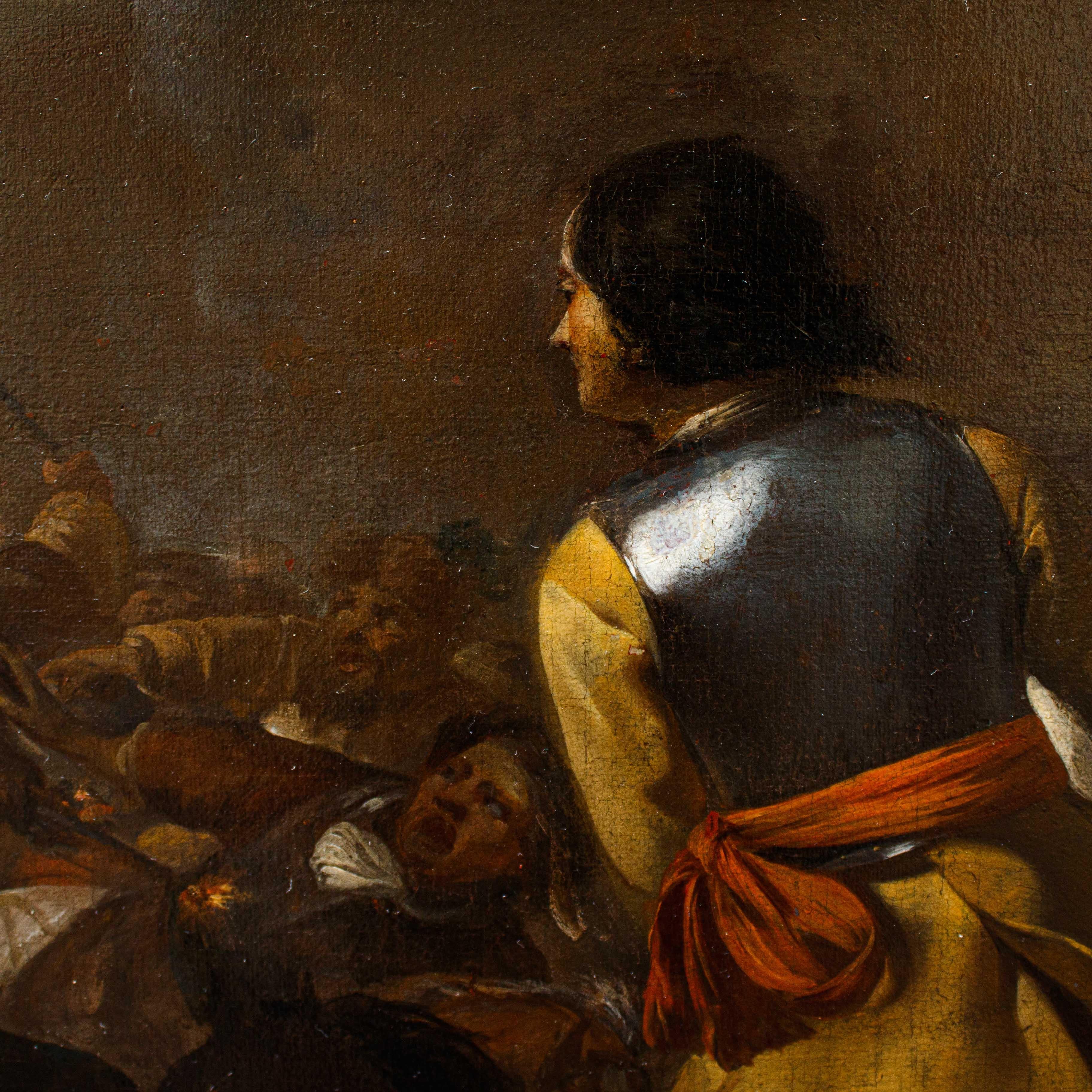 17th Century Battle Scene Painting Oil on Canvas Flemish Painter For ...
