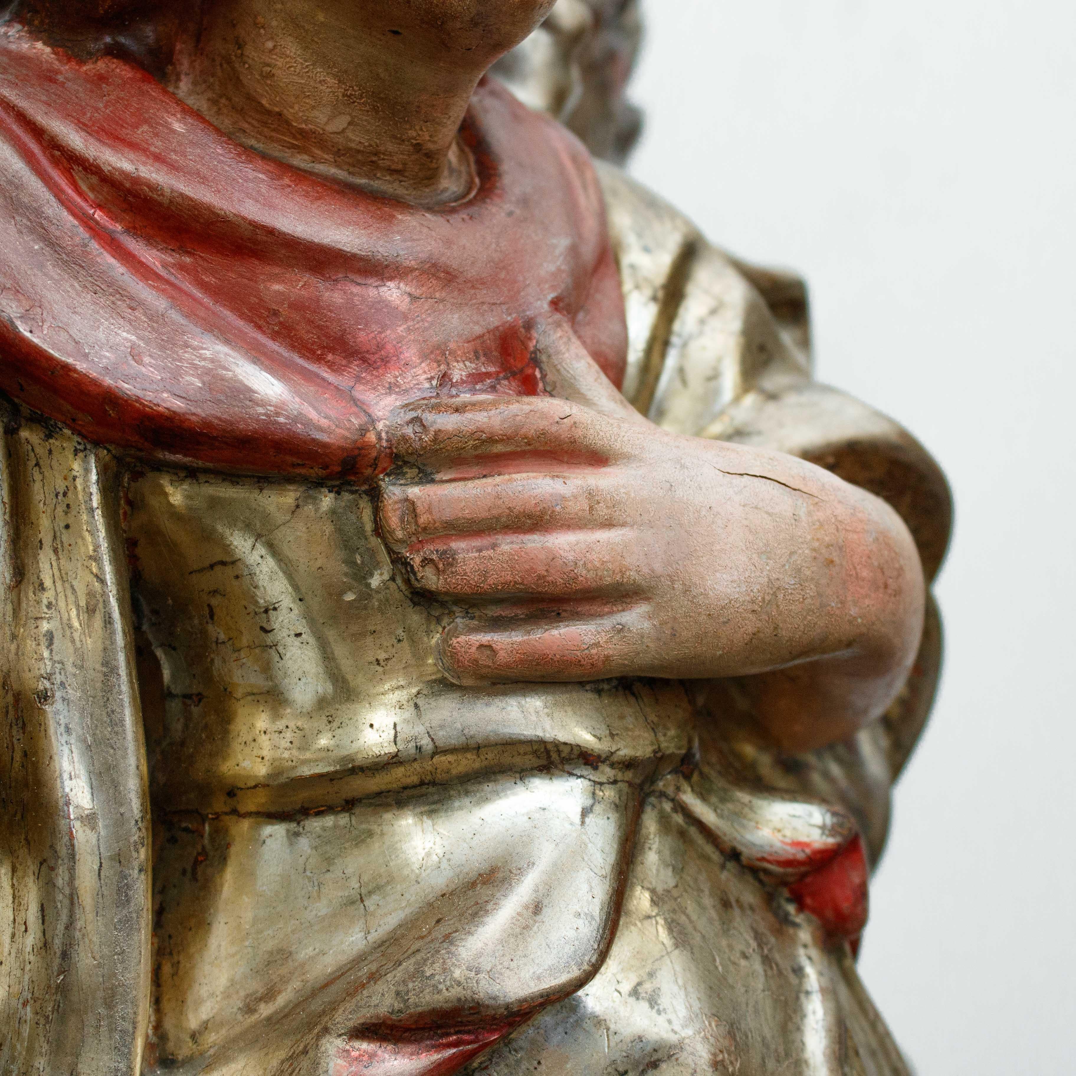 17th Century Candle-Holding Angels in Mecca Gilded Wood For Sale at 1stDibs