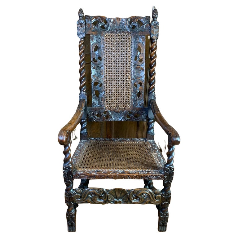 17th Century Carolean Walnut Armchair For Sale at 1stDibs