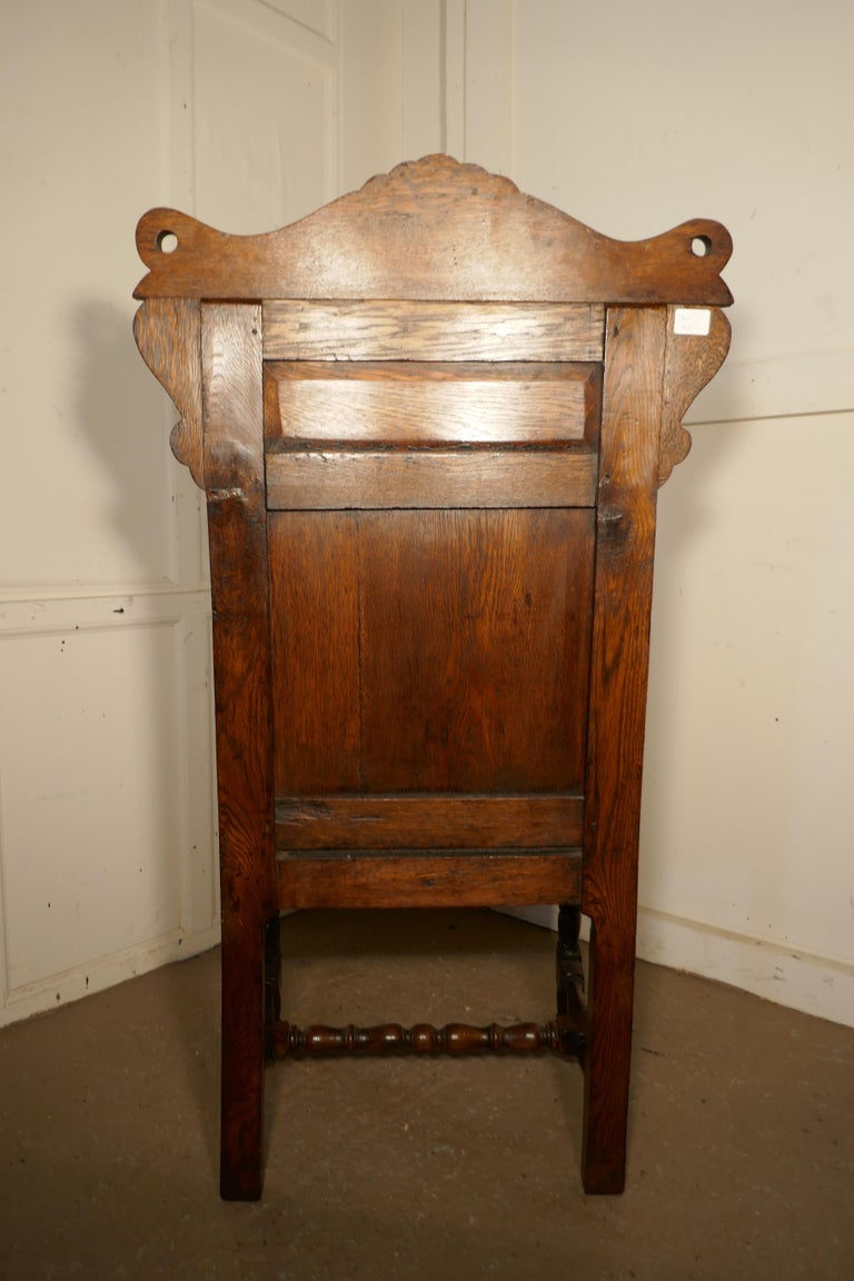 17th Century Carved Oak Wainscot Chair at 1stDibs