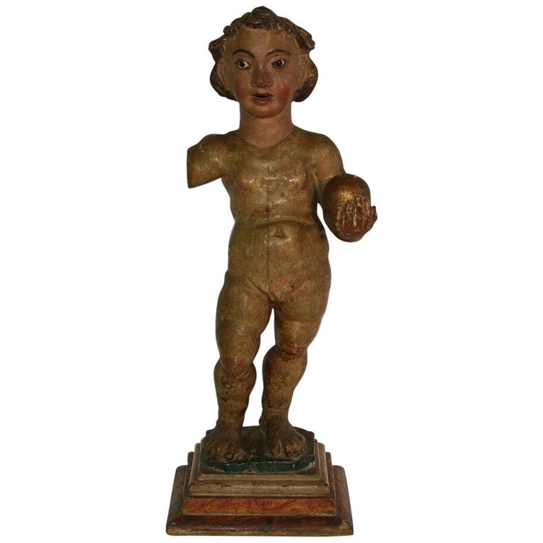 17th Century Carved Spanish Baroque Christ, Nino, Santo at 1stDibs