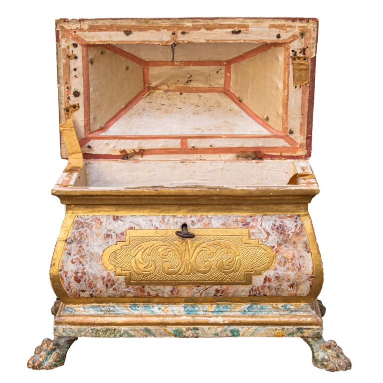 17th Century Casket Venetian School Laquered and Gilded Wood For Sale ...