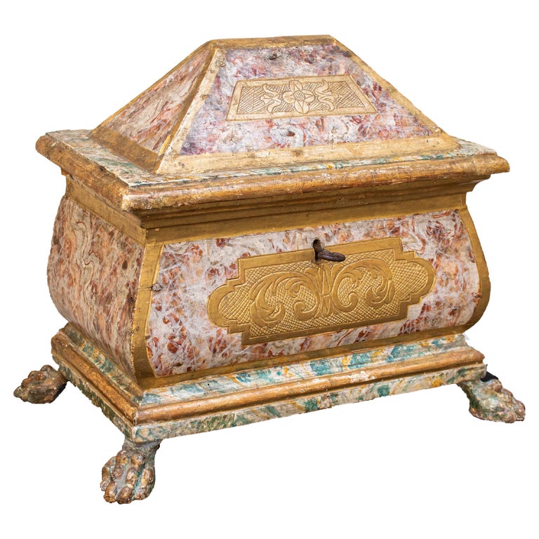 17th Century Casket Venetian School Laquered and Gilded Wood For Sale ...