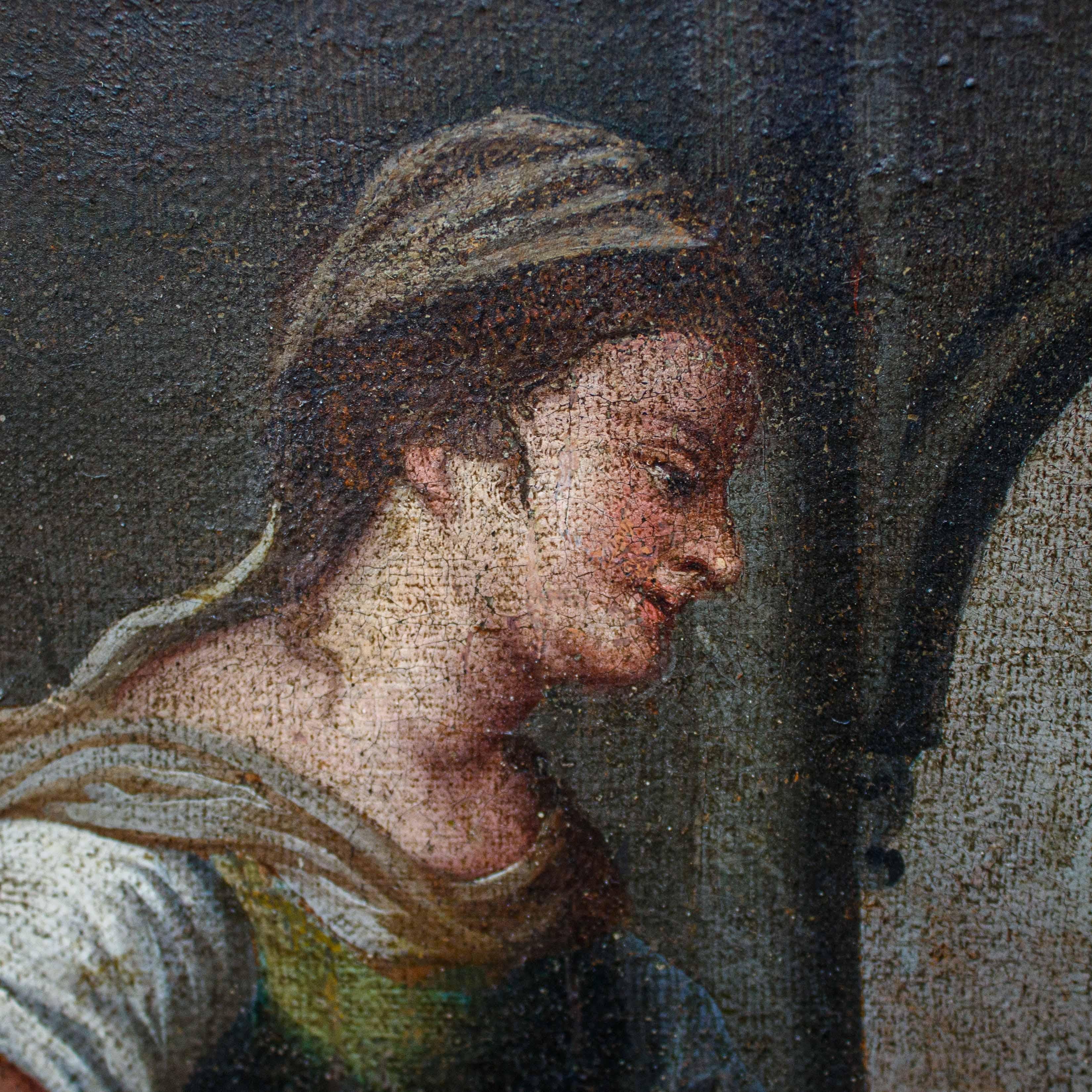 17th Century Christ in the house of Martha and Mary Circle of Frans ...