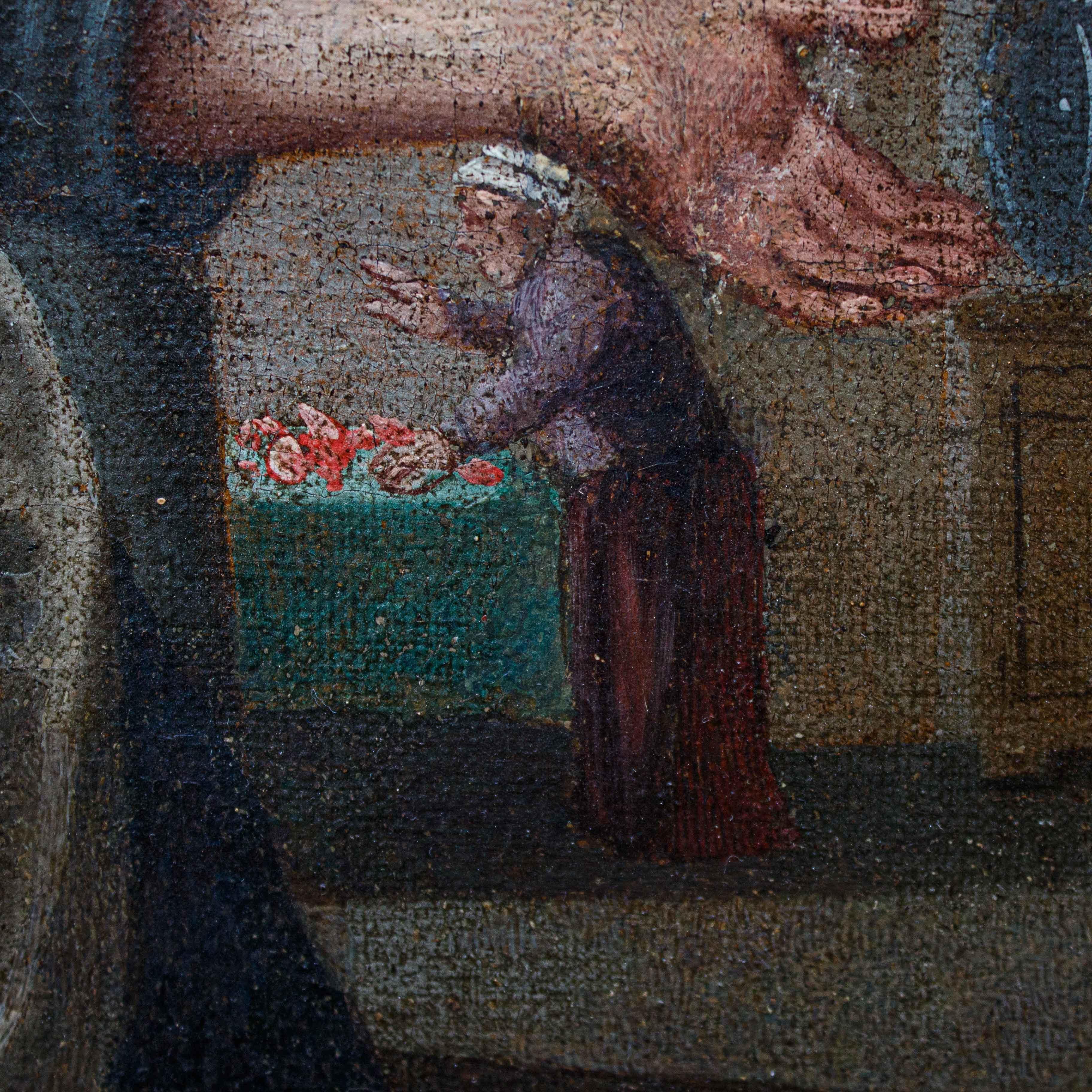 17th Century Christ in the house of Martha and Mary Circle of Frans ...