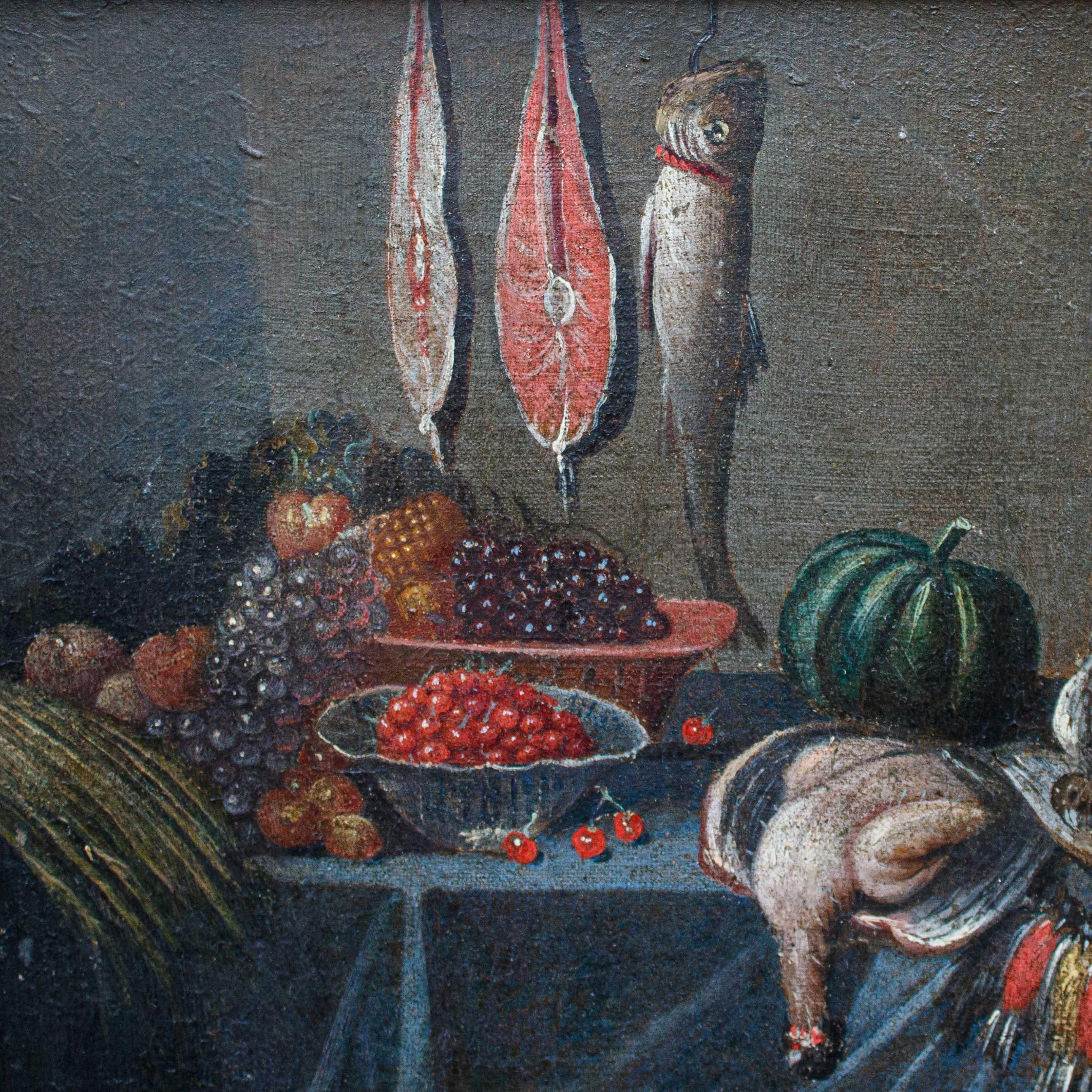 17th Century Christ in the house of Martha and Mary Circle of Frans ...