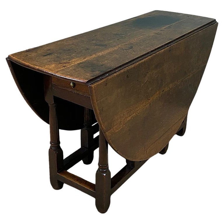 17th Century Country Oak Antique Gate Leg Table at 1stDibs