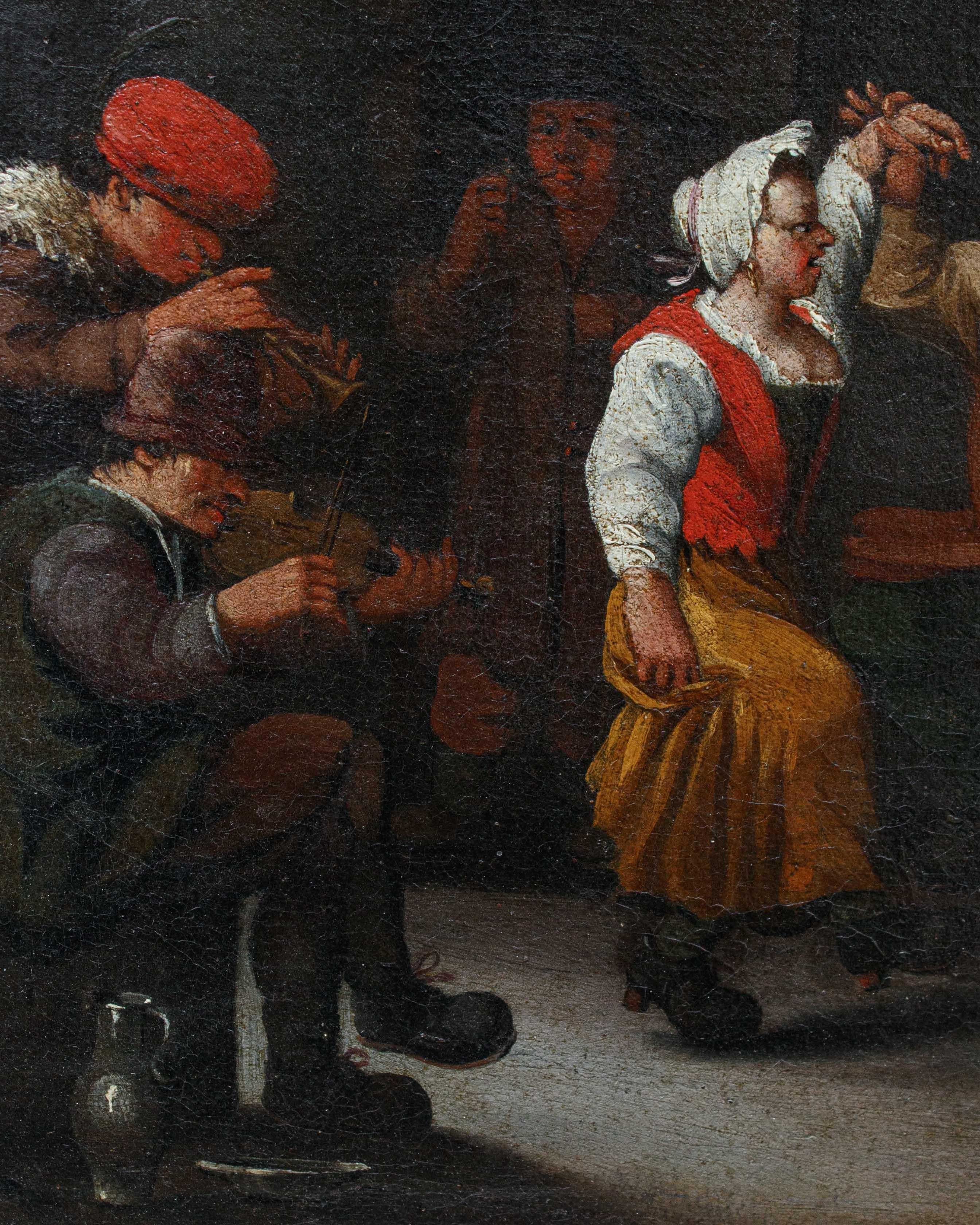17th Century Couple of Popular Scenes Painting by Follower of Adriaen ...