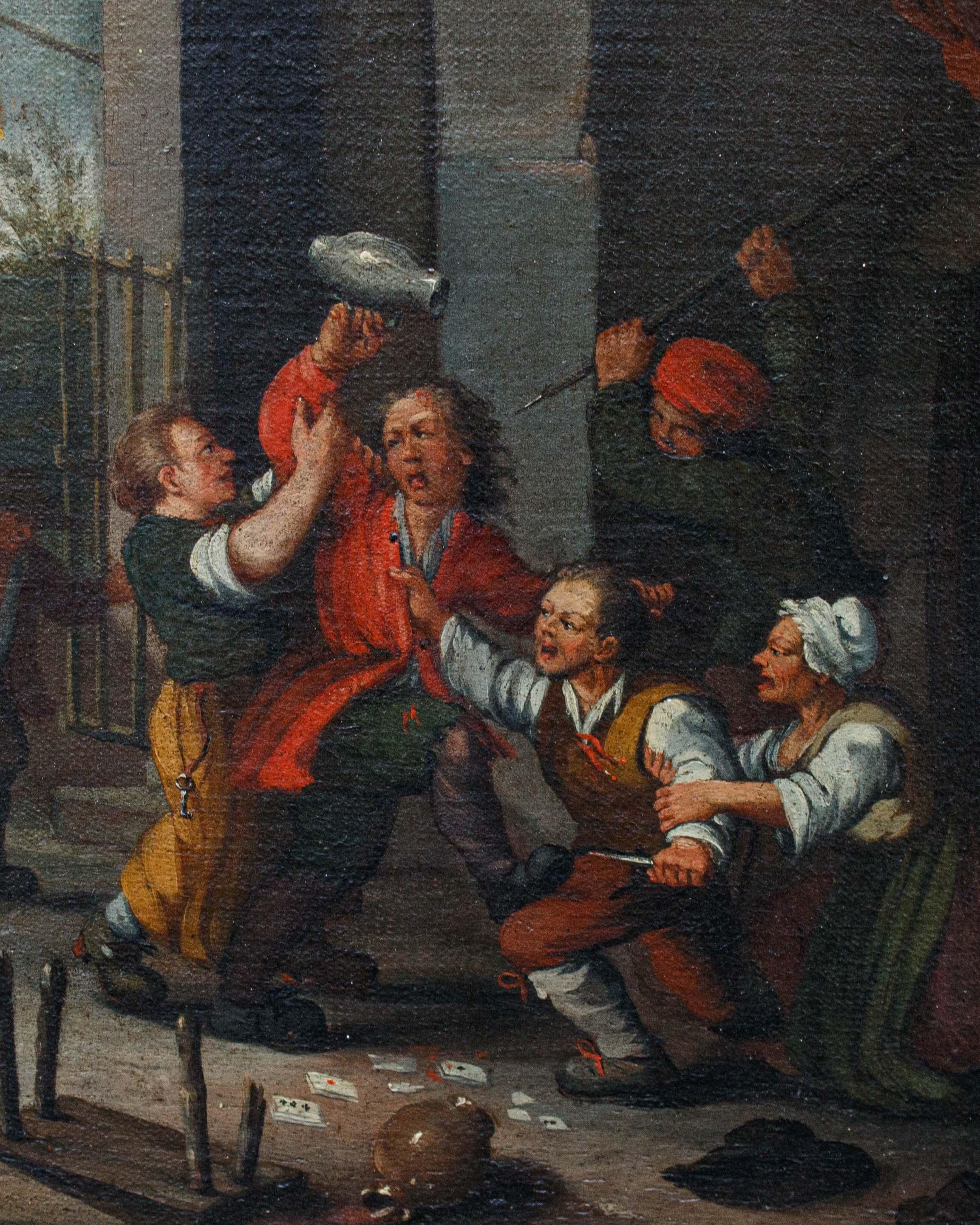 17th Century Couple of Popular Scenes Painting by Follower of Adriaen ...