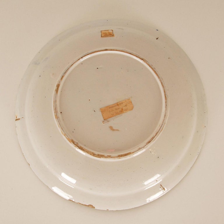 17th Century Delft Chinoiserie Chinese Ming Kraak Charger Blue and ...