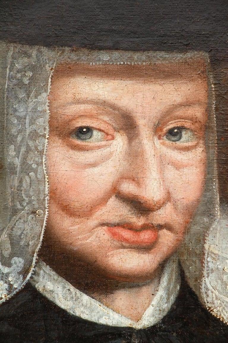 17th Century Dutch Portrait of a Woman in a Witch Hat at 1stDibs