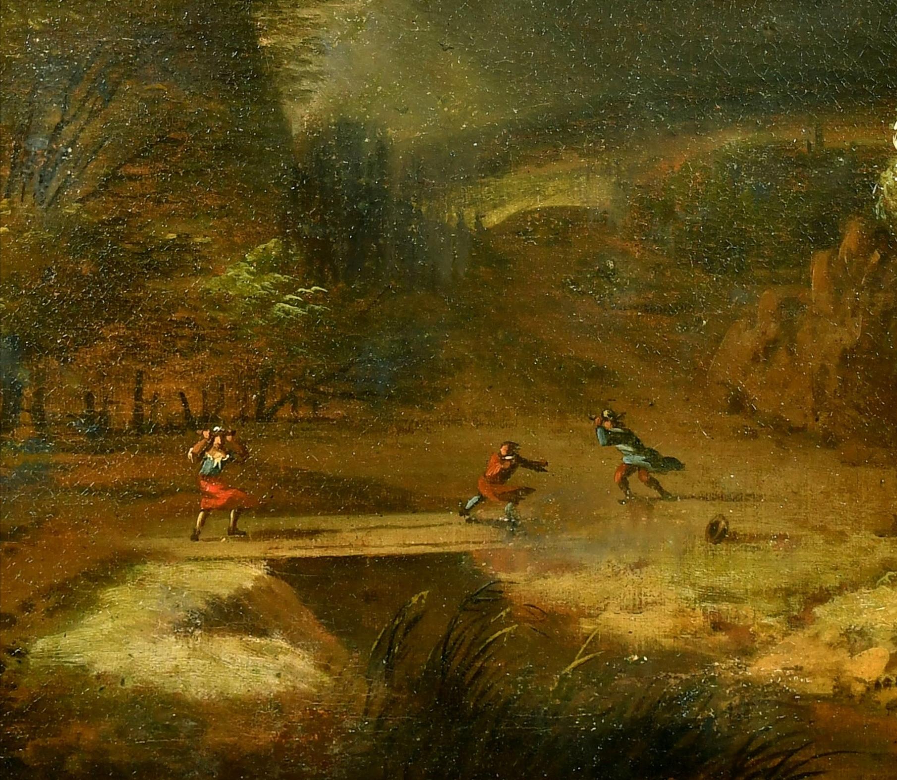 17th Century Dutch School - Figures in a Windswept Landscape - 17th ...