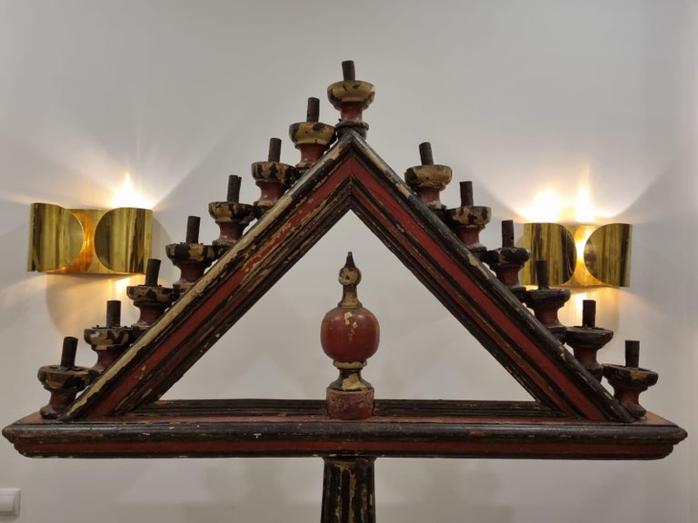 17th Century Ecclesiastical Altar Wood Candelabra from France For Sale ...