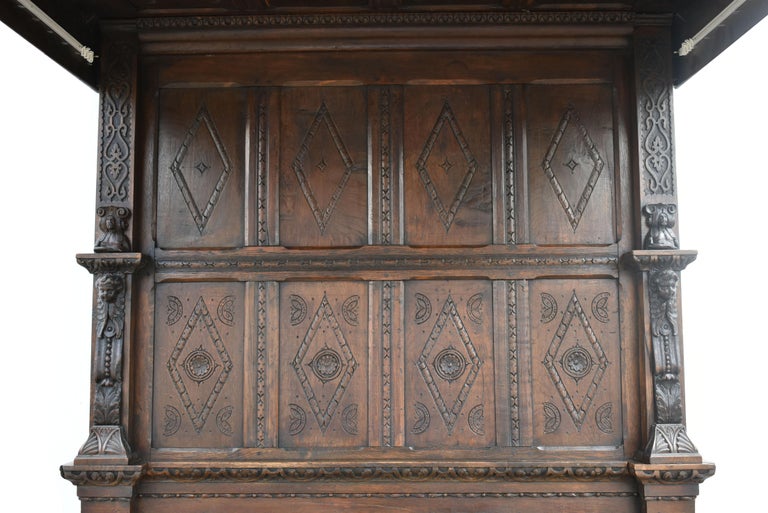 17th Century Elizabethan Style Carved Oak Four-Poster Bed at 1stDibs ...