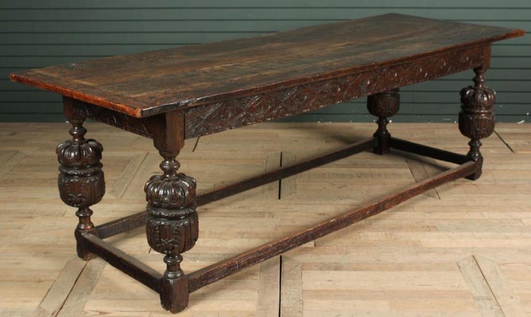 17th Century Elizabethan Style Oak Refectory Table For Sale at 1stDibs